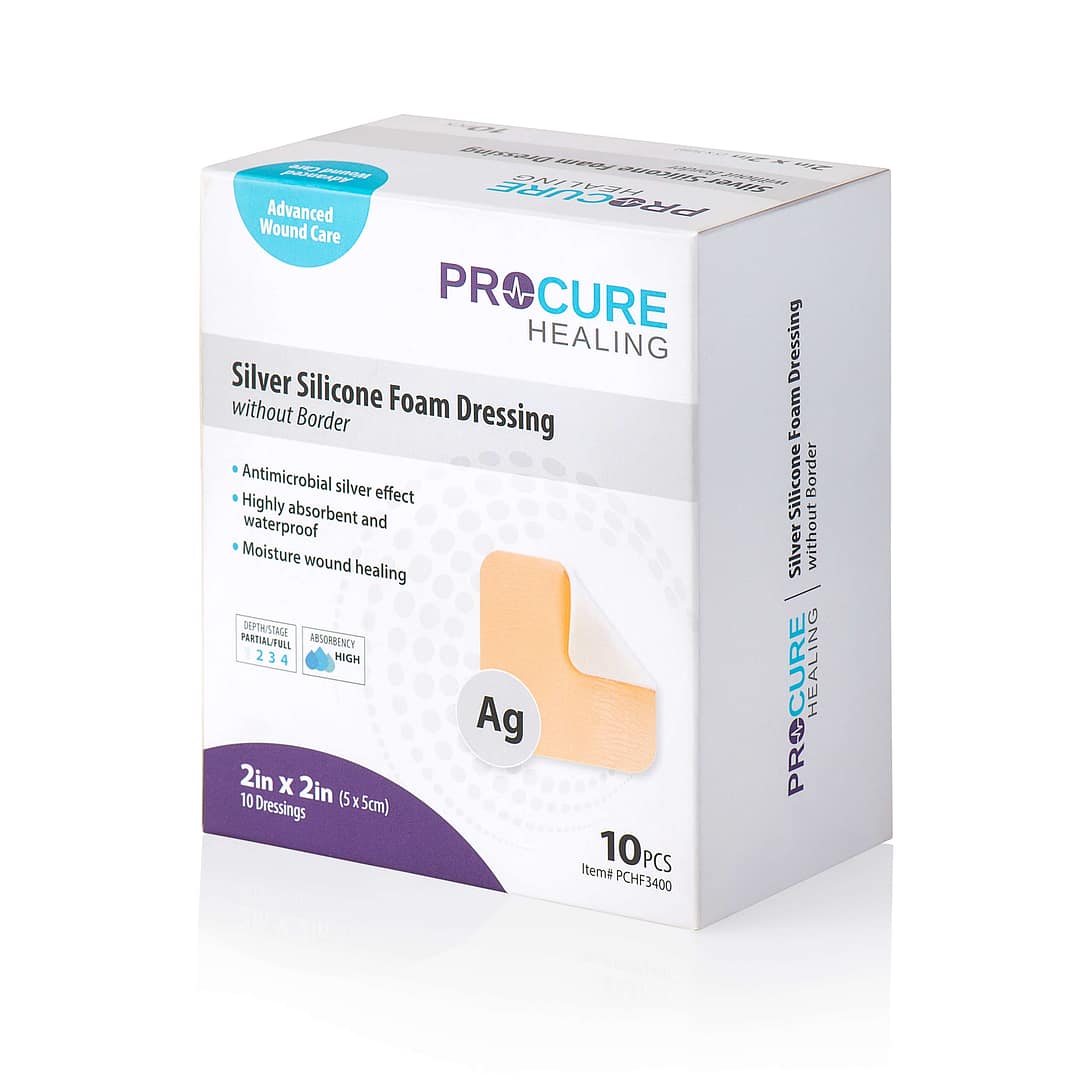 Silver Silicone Foam Dressing (Without Border) - Procure Products