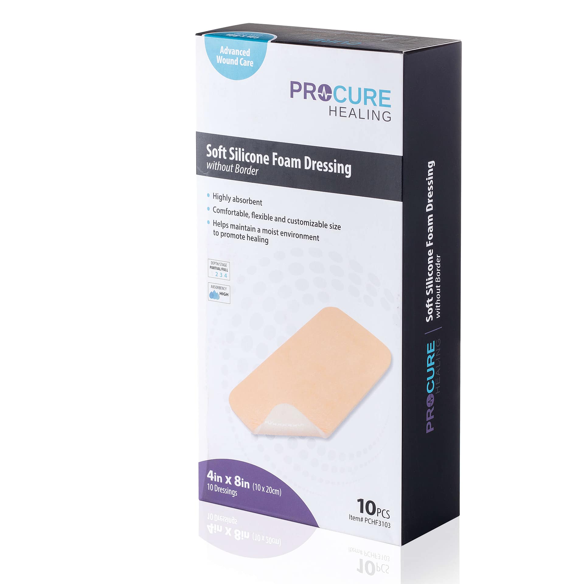 Soft Silicone Foam Dressing (Without Border) - Procure Products
