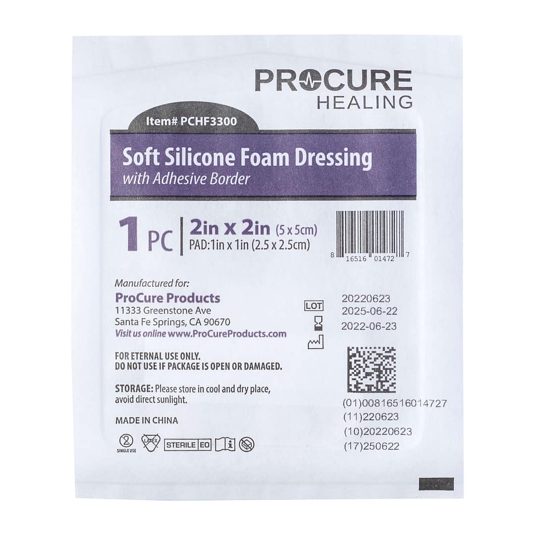 Soft Silicone Foam Dressing (With Border) - Wynnmed Healthcare Products