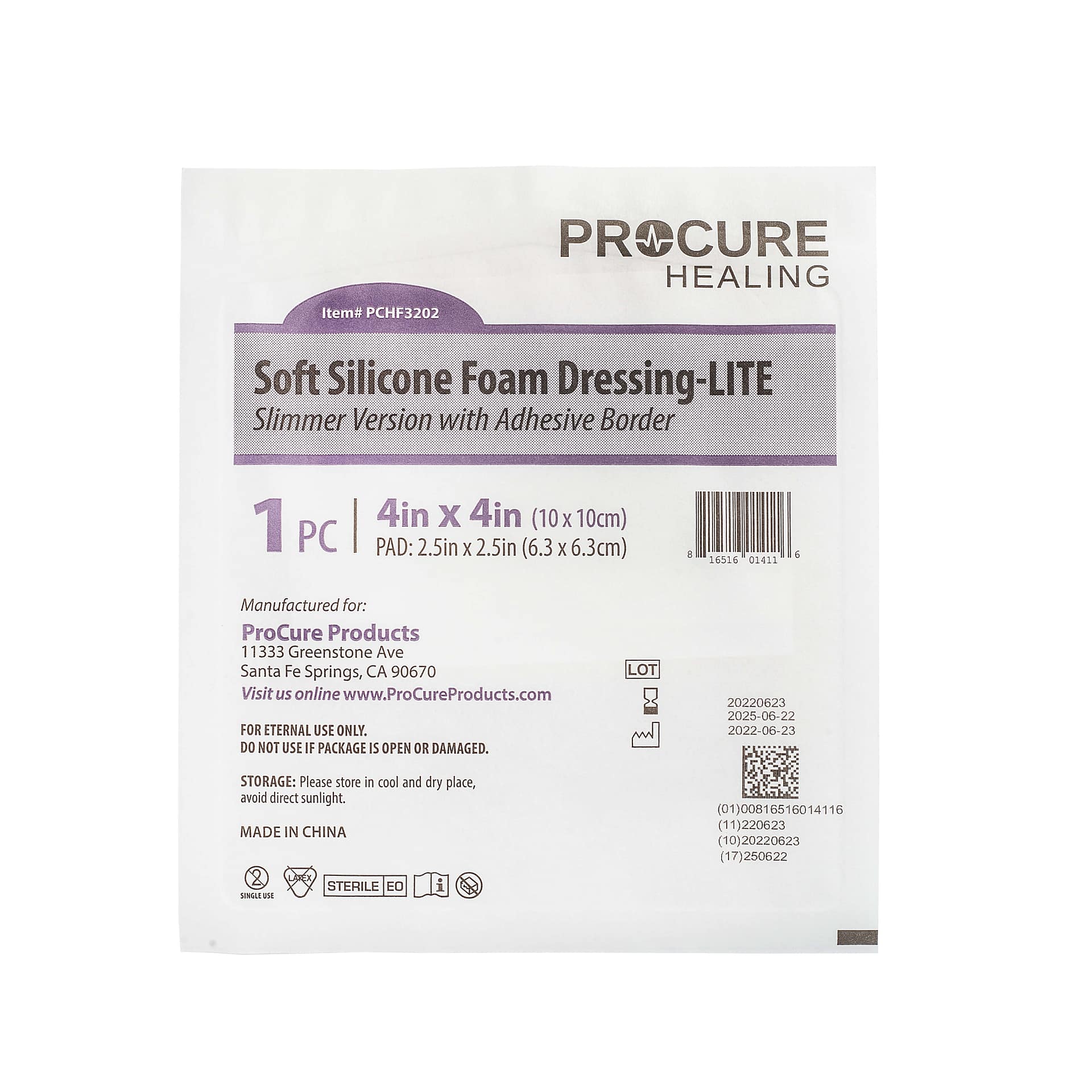 Soft Silicone Foam Dressing-LITE (With Border) - Wynnmed Healthcare ...