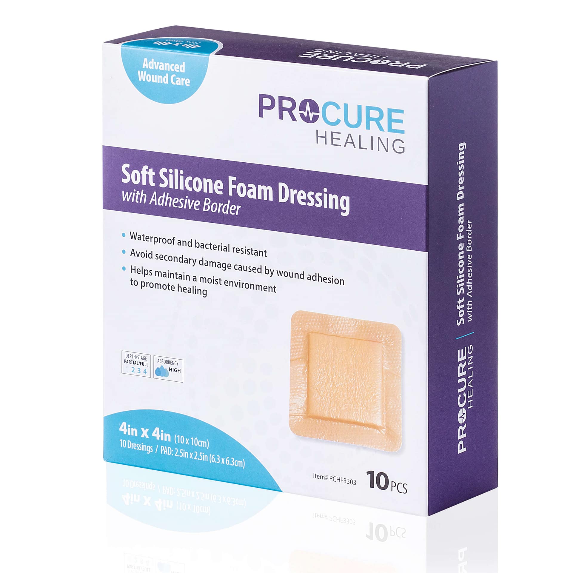 Soft Silicone Foam Dressing (With Border) - Wynnmed Healthcare Products