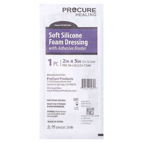 Soft Silicone Foam Dressing (With Border) - Procure Products