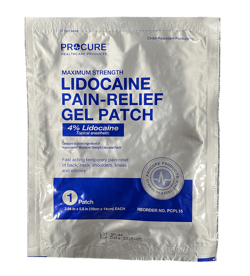 Lidocaine Pain-Relief Gel Patch - Procure Products