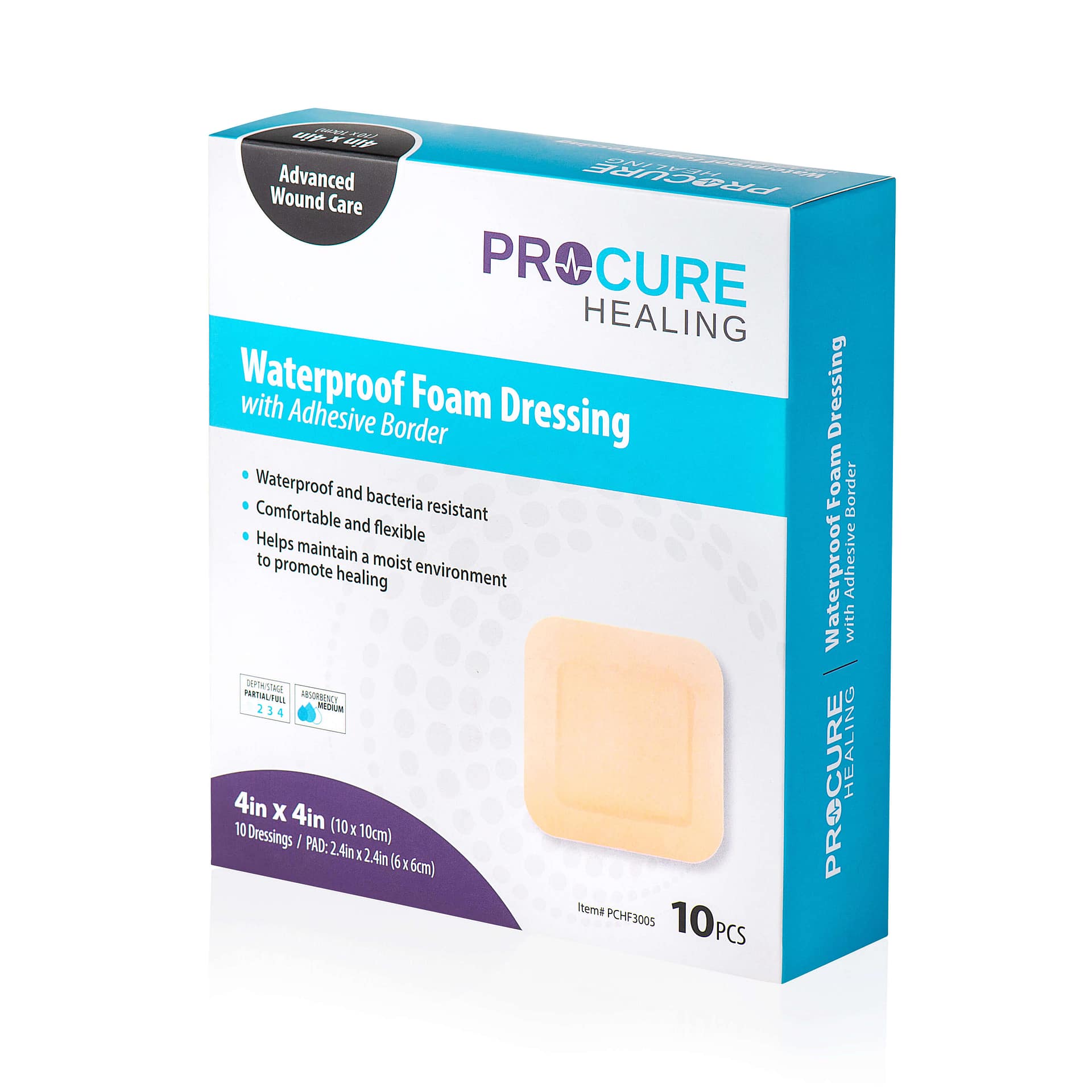 Waterproof Foam Dressing (With Border) - Procure Products
