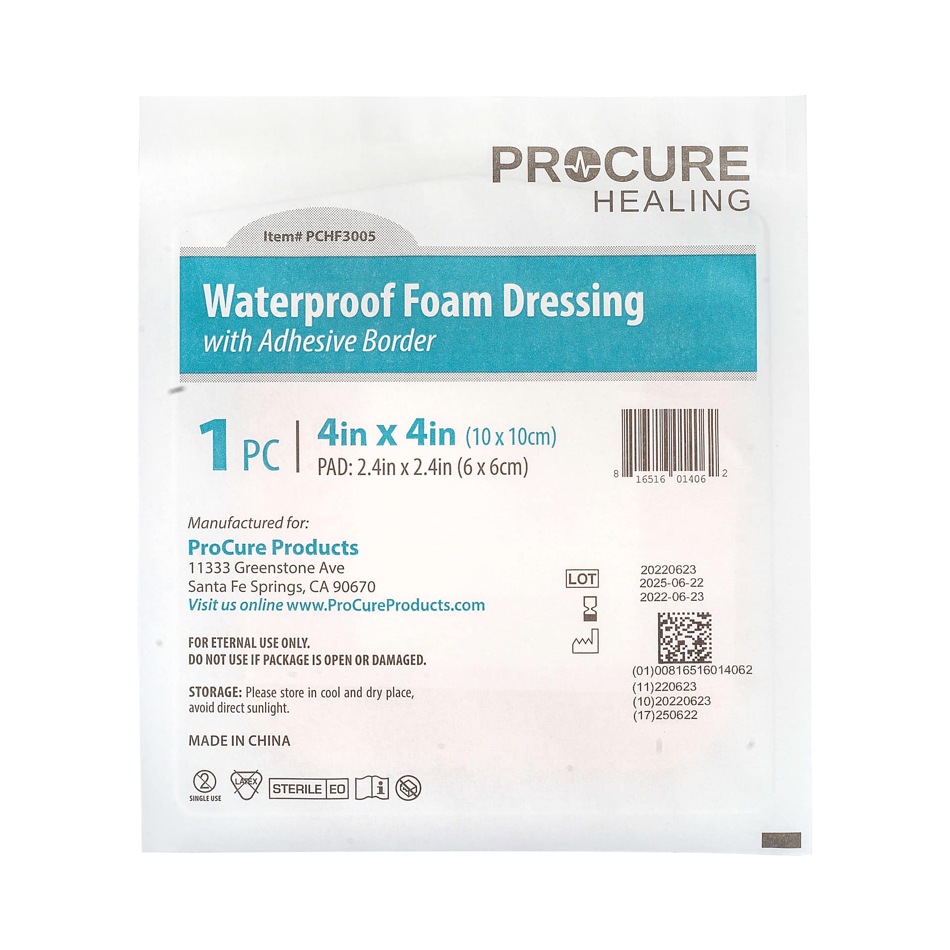 Waterproof Foam Dressing (With Border) - Procure Products