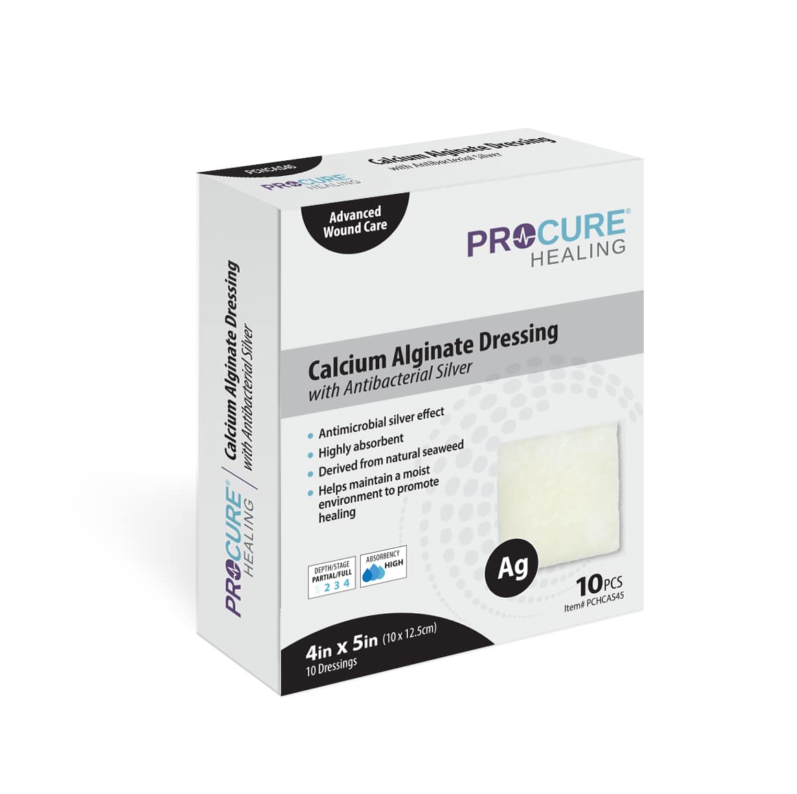 Calcium Alginate Wound Dressing with Antibacterial Silver - Procure Products