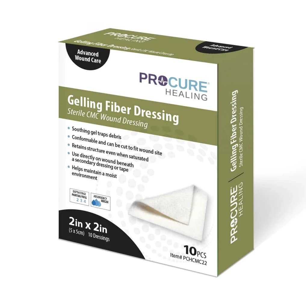 Gelling Fiber Dressing Sterile CMC Wound Dressing - Procure Products
